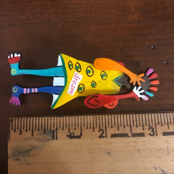 JoeSam | Jewelry | Vintage Joesam Dream Pop Art Tribal Pin Hand Painted ...